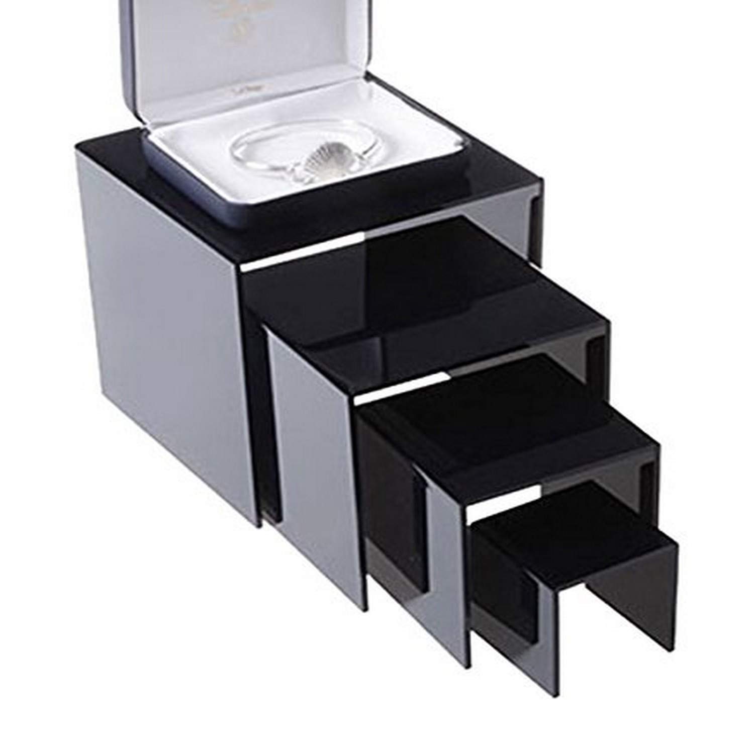 Displays2go RISE7PBK Acrylic Countertop Display Risers