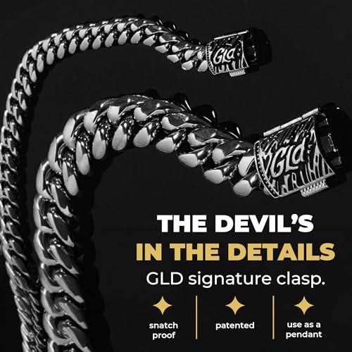 GLD Miami Cuban Link Chain for Men and Women - 14K 5MM White Gold - 20”