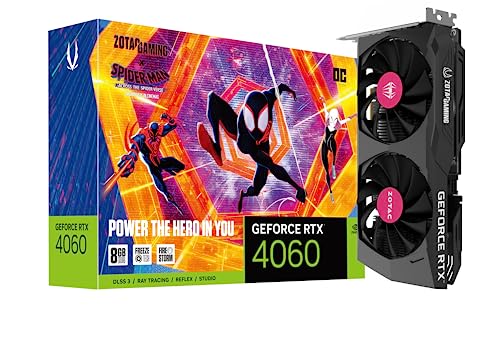 ZOTAC Gaming GeForce RTX 4060 8GB OC Spider-Man: Across The Spider-Verse Inspired Graphics Card Bundle, ZT-D40600P-10SMP