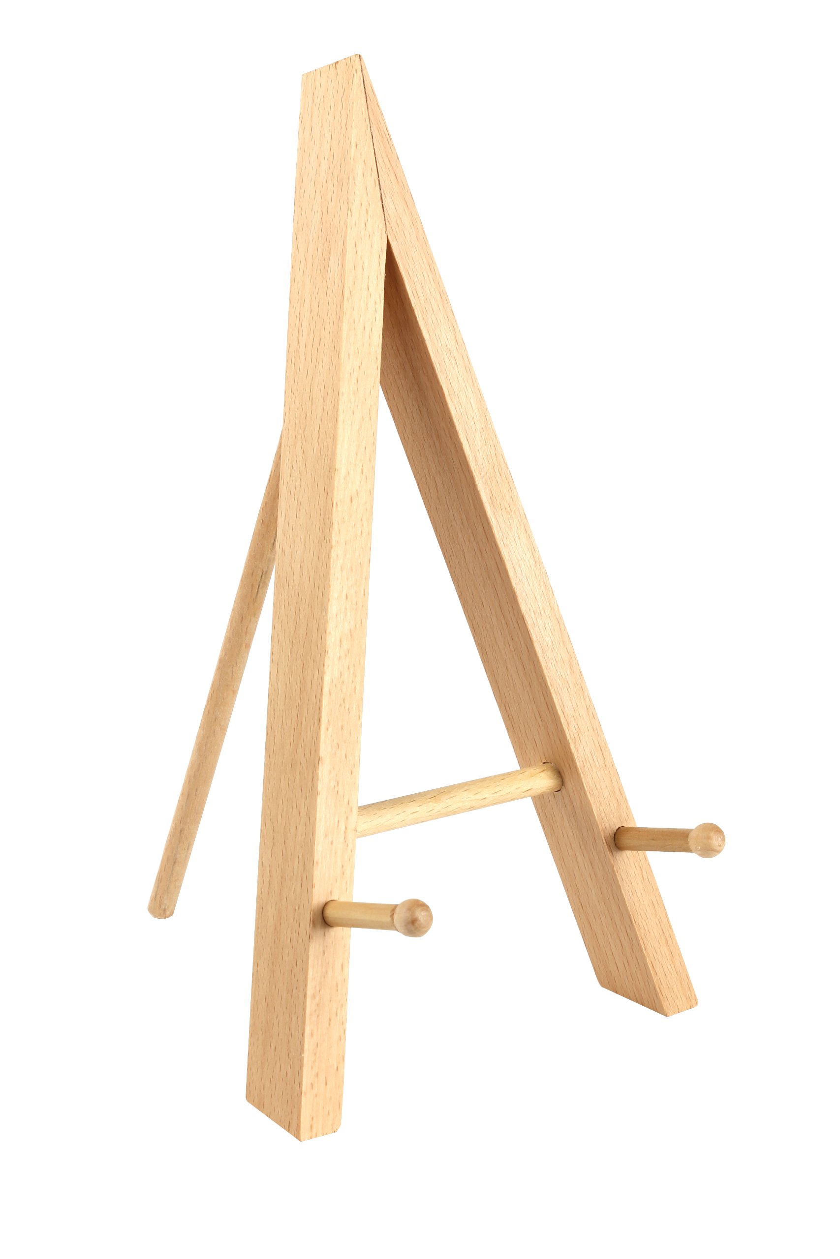 Displays2go Wooden Art Easel for Tabletop, 5 1/4-Inch, Set of 5