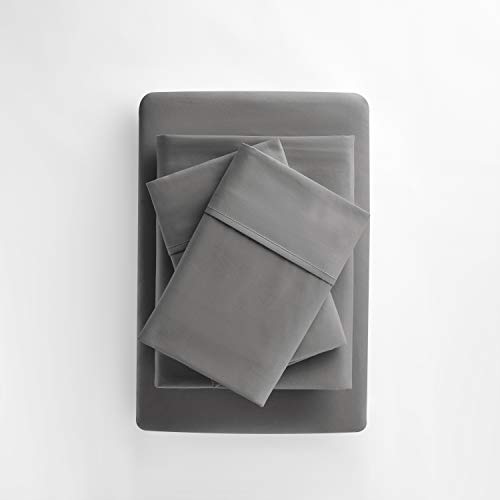 Sleep Restoration Luxury Bed Sheets with All-Natural Pure Aloe Vera Treatment - Eco-Friendly, 4-Piece Sheet Set Infused with Soothing and Moisturizing Aloe Vera - Full – Gray
