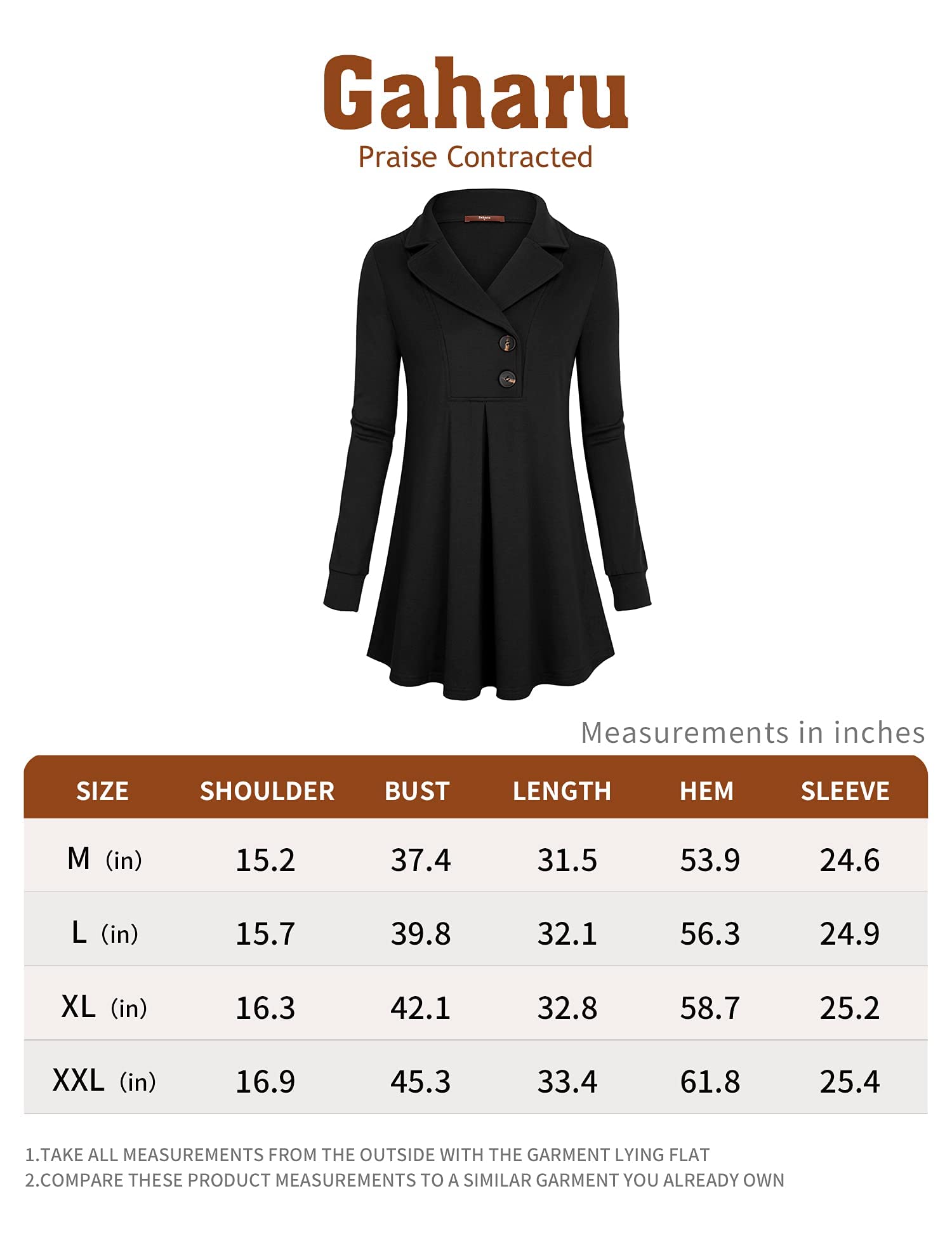 Gaharu Long Sweatshirts for Leggings Fall Tunics Long Sleeve Ladies Tops Stylish Legging Shirts Button Down Pullover Blouses for Work Black,X-Large