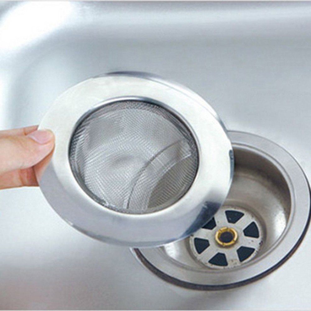 Wideskall 4.5" Stainless Steel Large Wide Rim Sink Strainer for Kitchen Drain Strainer (Pack of 2)