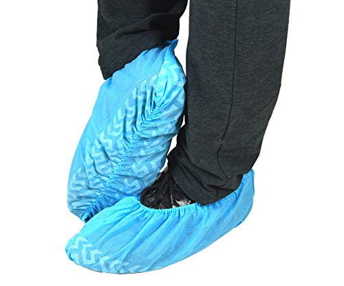 Disposable Boot & Shoe Covers 100 Pairs (200 Pack) Non Slip Durable Large Size Fits Virtually Most Shoes