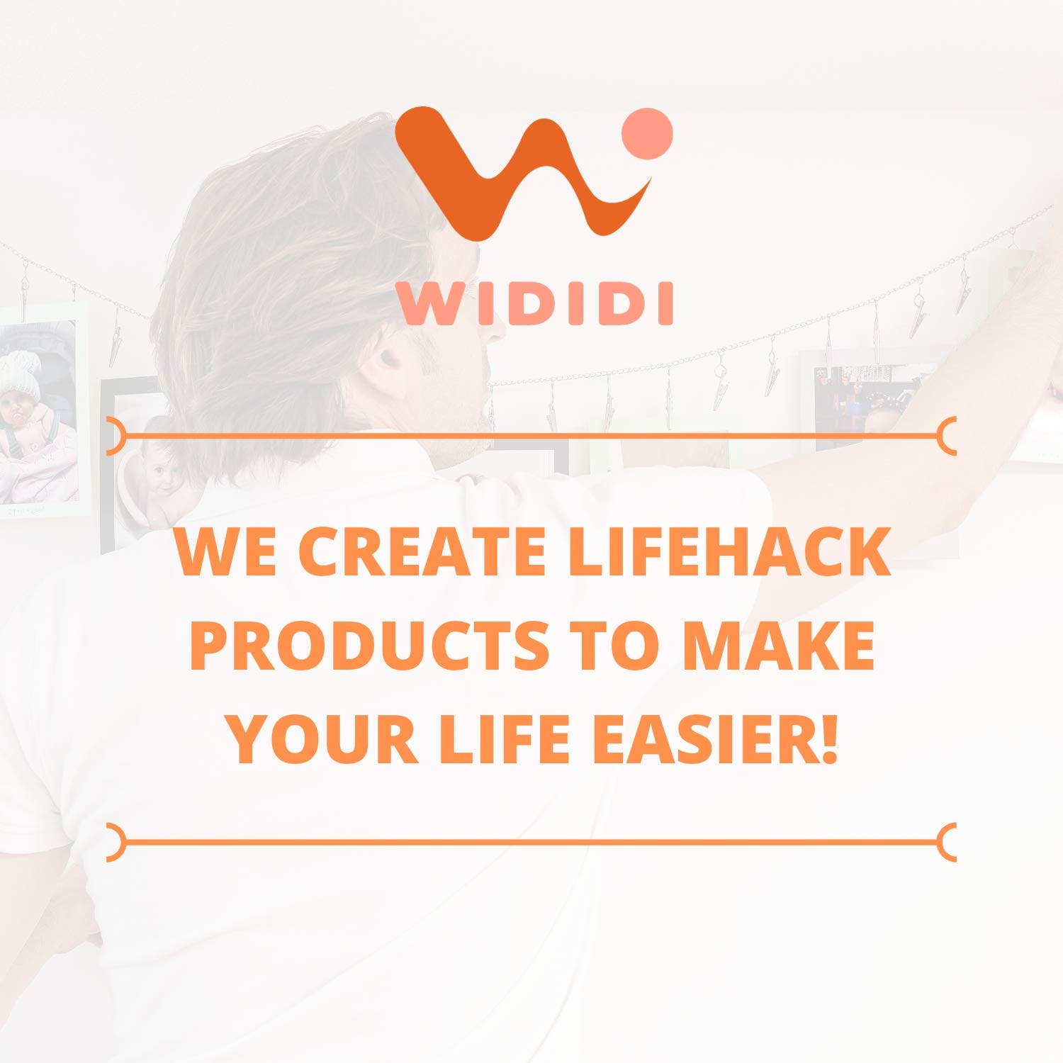 Wididi 4-Pack | Easy Up Reusable Multi-Purpose Utility Hooks Hang Decorations, Garlands, String Lights, Posters | Easy to Mount and Remove No Tools | Dorm and Home Office Decor Essentials
