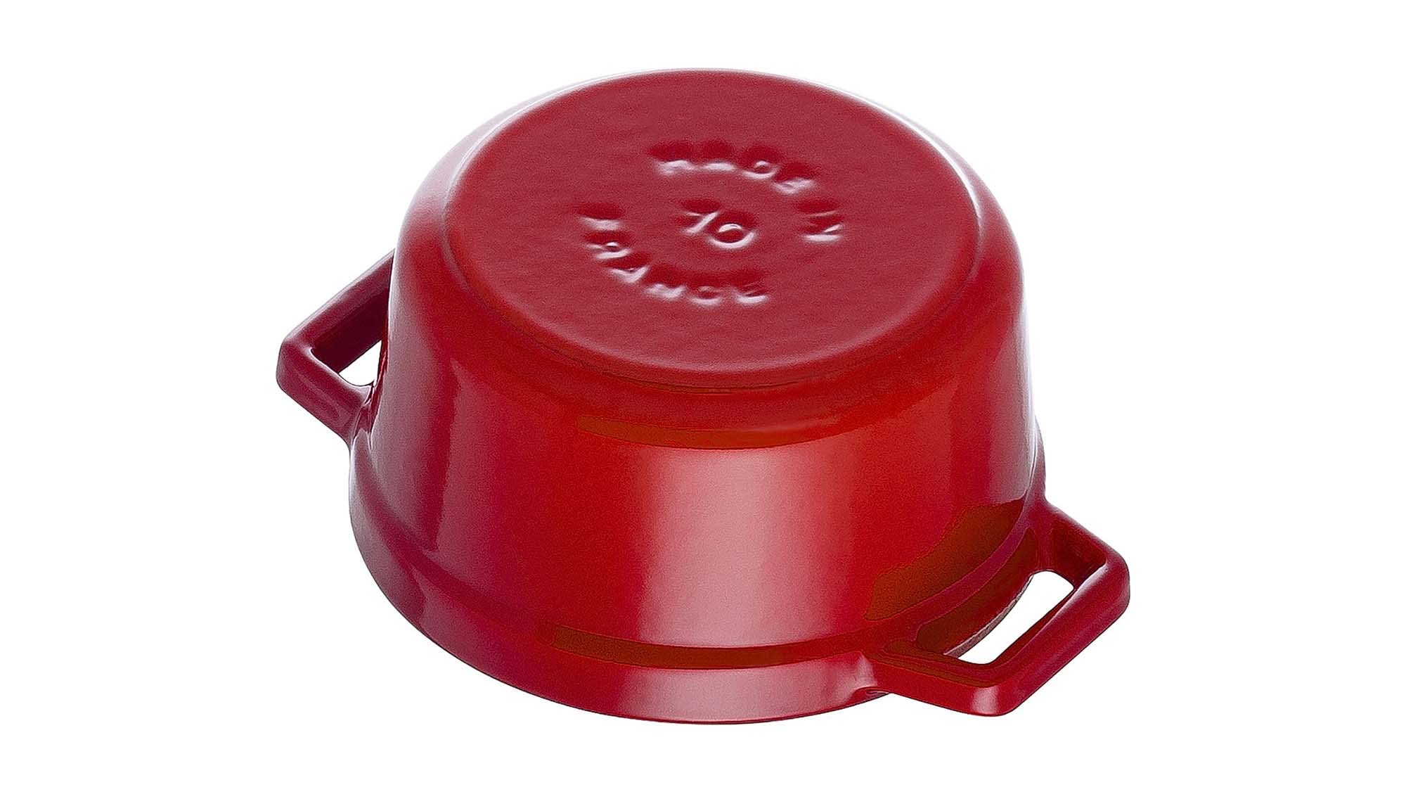 Staub Cast Iron 0.25-qt Mini Round Cocotte - Cherry, Made in France