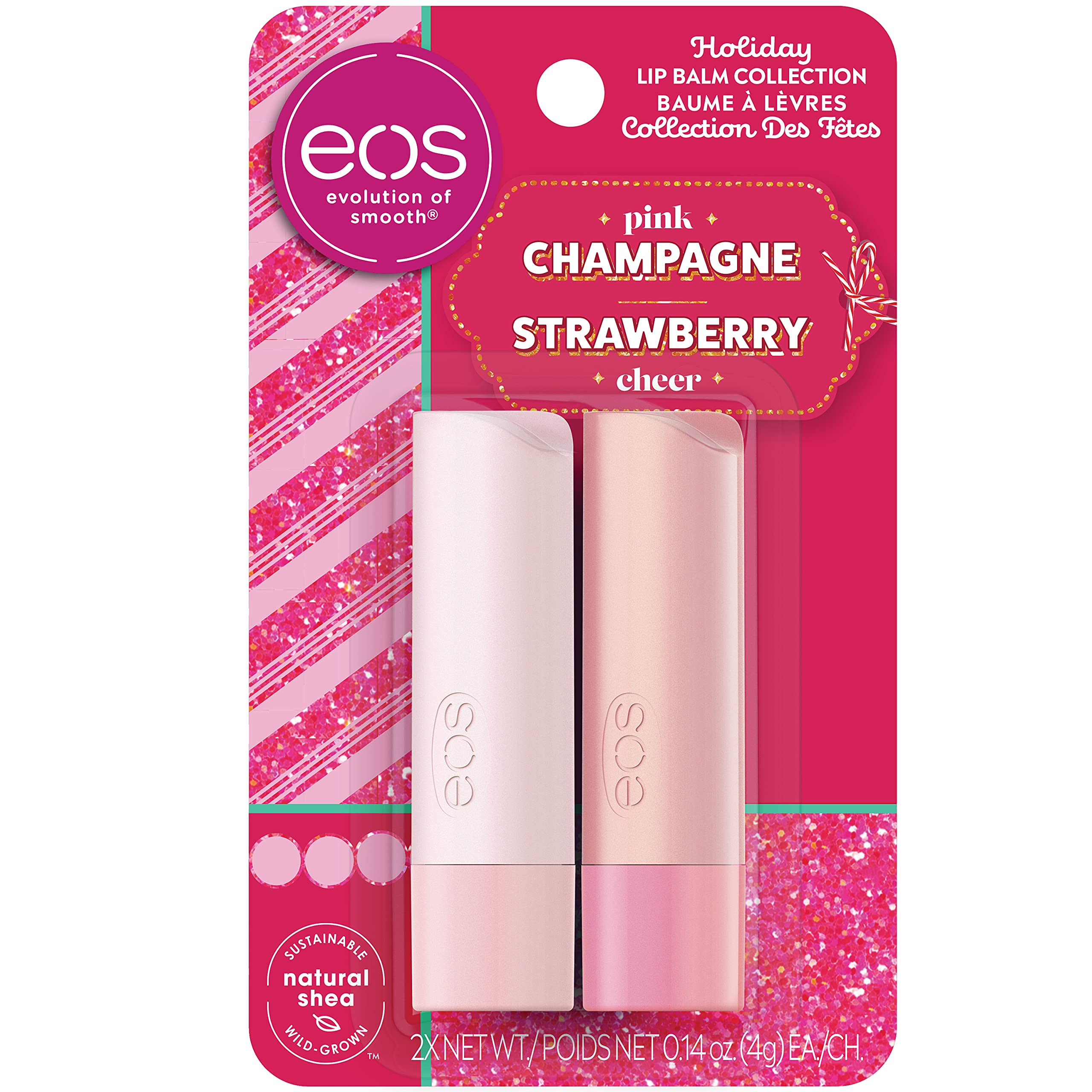 Eos Holiday Cllection Pink Champagne and Strawberry cheer