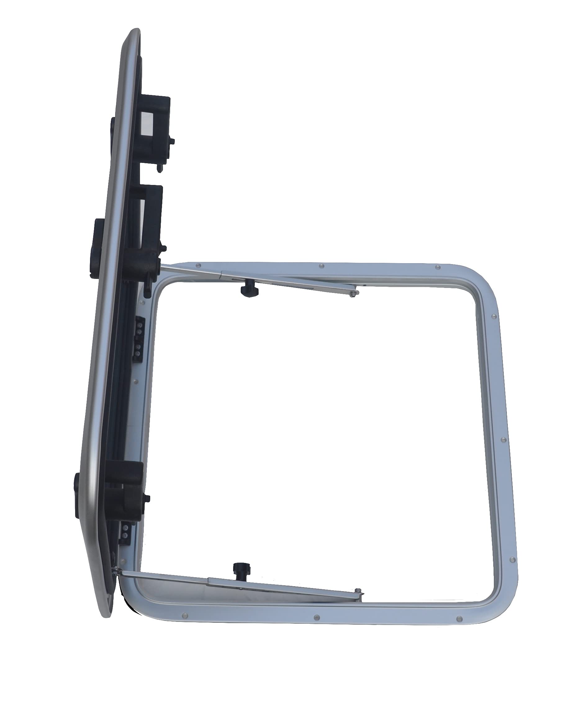 Galamarine 16.7"x16.7" Deck Hatch - Anodized Aluminum Square Hatch/Marine Porthole with Tempered Glass for Boat/Yacht/RV