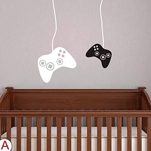 FlyWallD Game Wall Decal Boys Gamer Room Gaming Decals Bedroom Decor Video Game Controller Vinyl Art Stickers