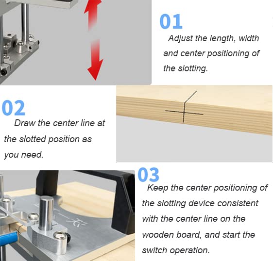 NICCOO Mortising Jig Loose Tenon Joinery System Woodworking Invisible Slotting Bracket Trimming Machine Hole Stand for for Woodworking Furniture Splicing