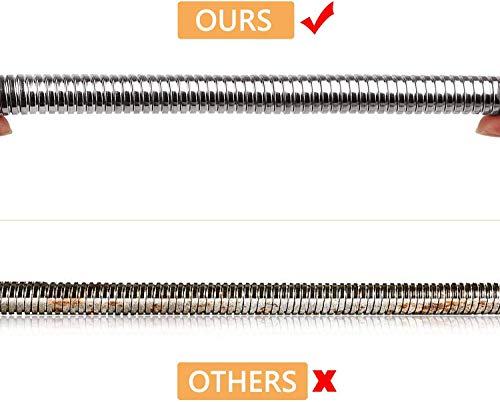 KWODE Pre-rinse Hose 38 Inch Flexible Stainless Replacement Hose for All Brand Commercial Kitchen Sink Faucet with 7/8”-20NPT Female Thread (96CM/38”)