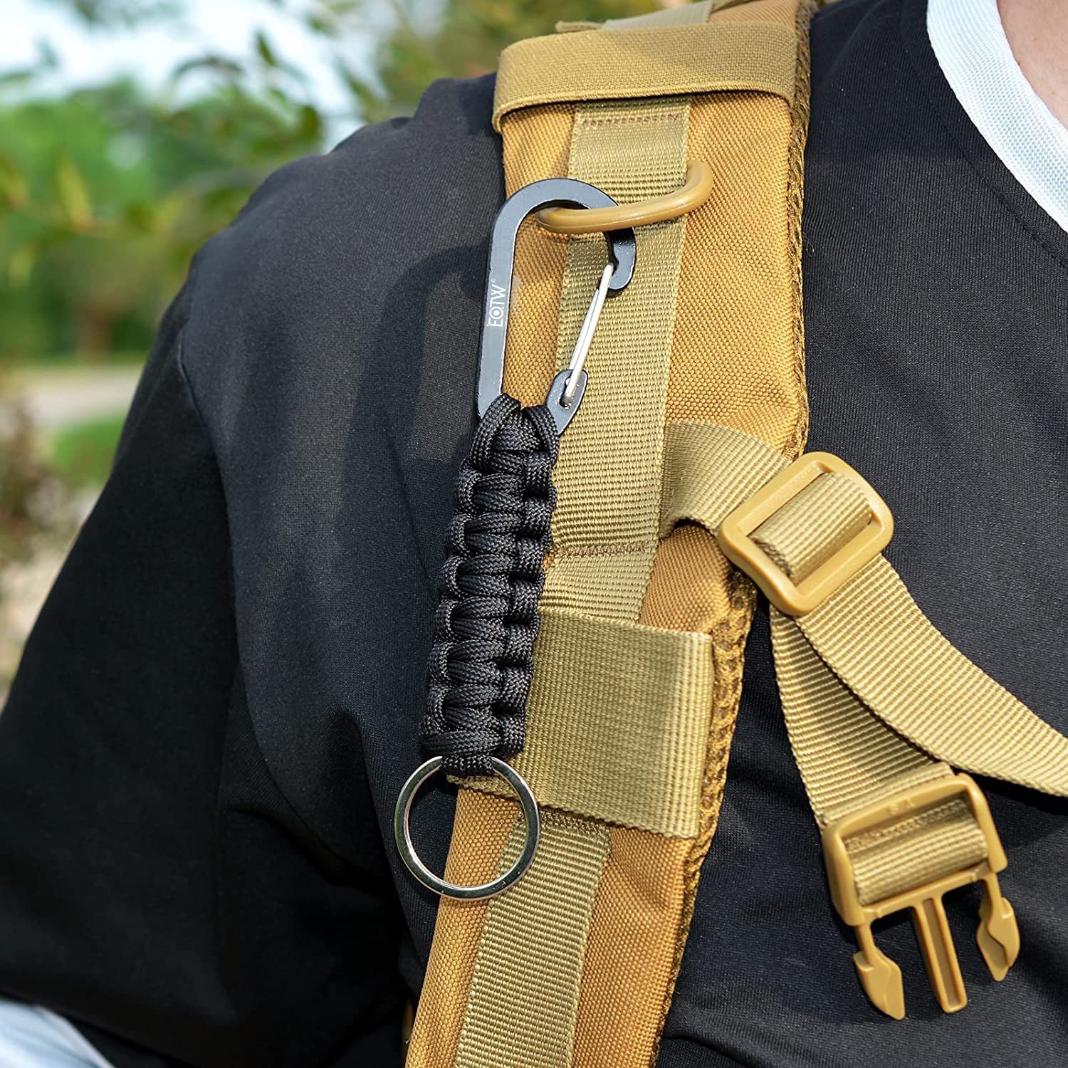 EOTW Carabiner Keychain,Paracord Keychain Small Aluminum Clip D Ring for Camping, Hiking, Fishing, Or As A Key Organizer