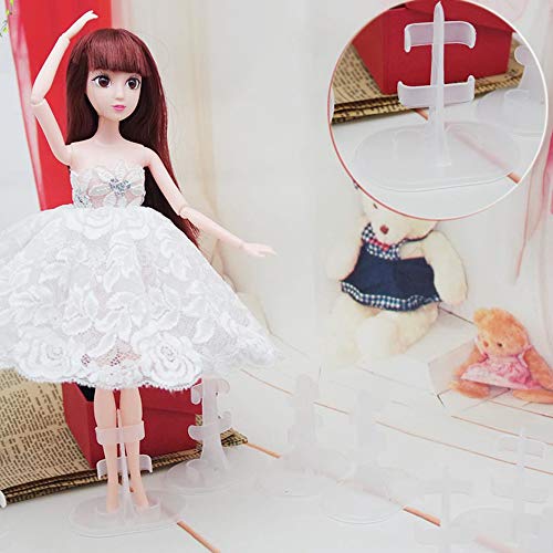 SaiDian 5 Pcs Doll Stands for Display Holder Doll Accessories for Barbie Dolls Support Leg Holder Accessory Fit for 11 Inches Doll