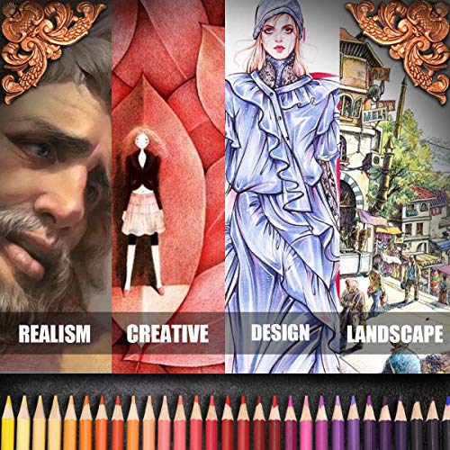 YOOUSOO Colouring Pencils,36 Pcs Professional Coloured Pencils Drawing Pencils, Oil-based Artist Pencil Set, No Wax, Ideal for Sketching, Doodling, Painting, Writing, Pre-sharpened