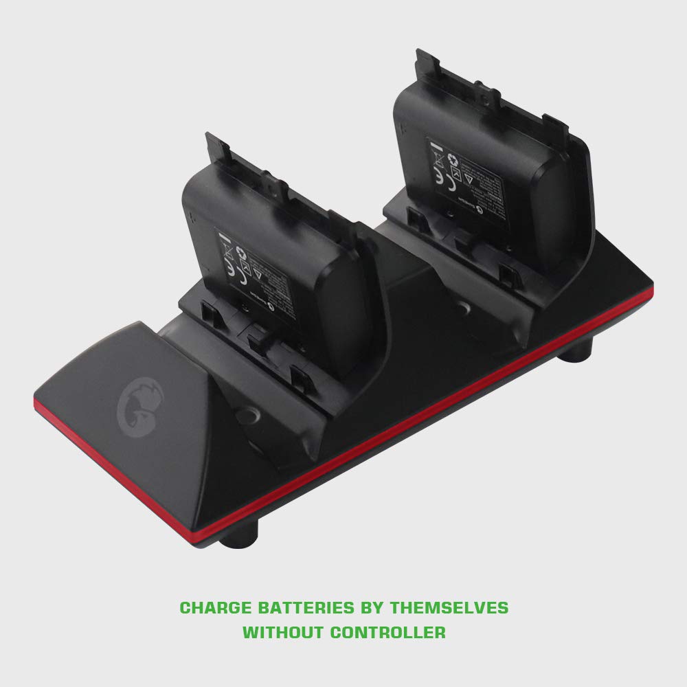 GameSir Dual Charging Dock Charger Station for Xbox Series X/S Controller, Controller Charger with 2 X 600mAh Rechargeable Battery-Black