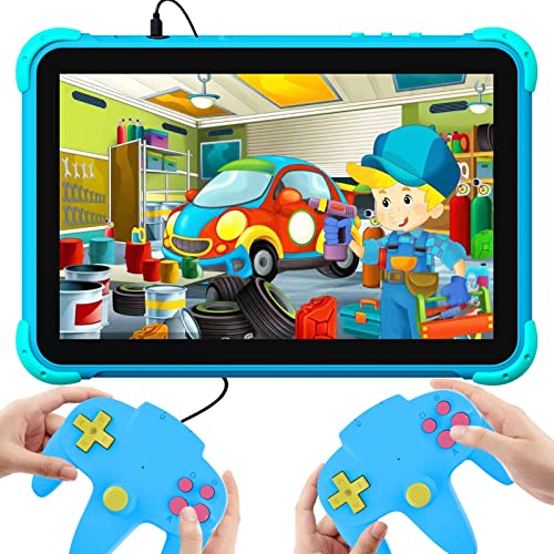 YINOCHE Kids Tablet Android Toddler Tablet for Kids Tablets for Kids 2GB+32GB with Gamepad Support Parental Control Children's Tablet Dual Cameras,Games, Kid Proof Case Netflix YouTube