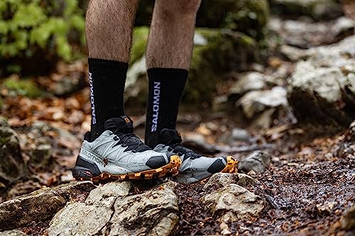 Salomon Speedcross 5 Gore-tex Trail Running Shoes for Men, Monument/Black/Saffron, 12