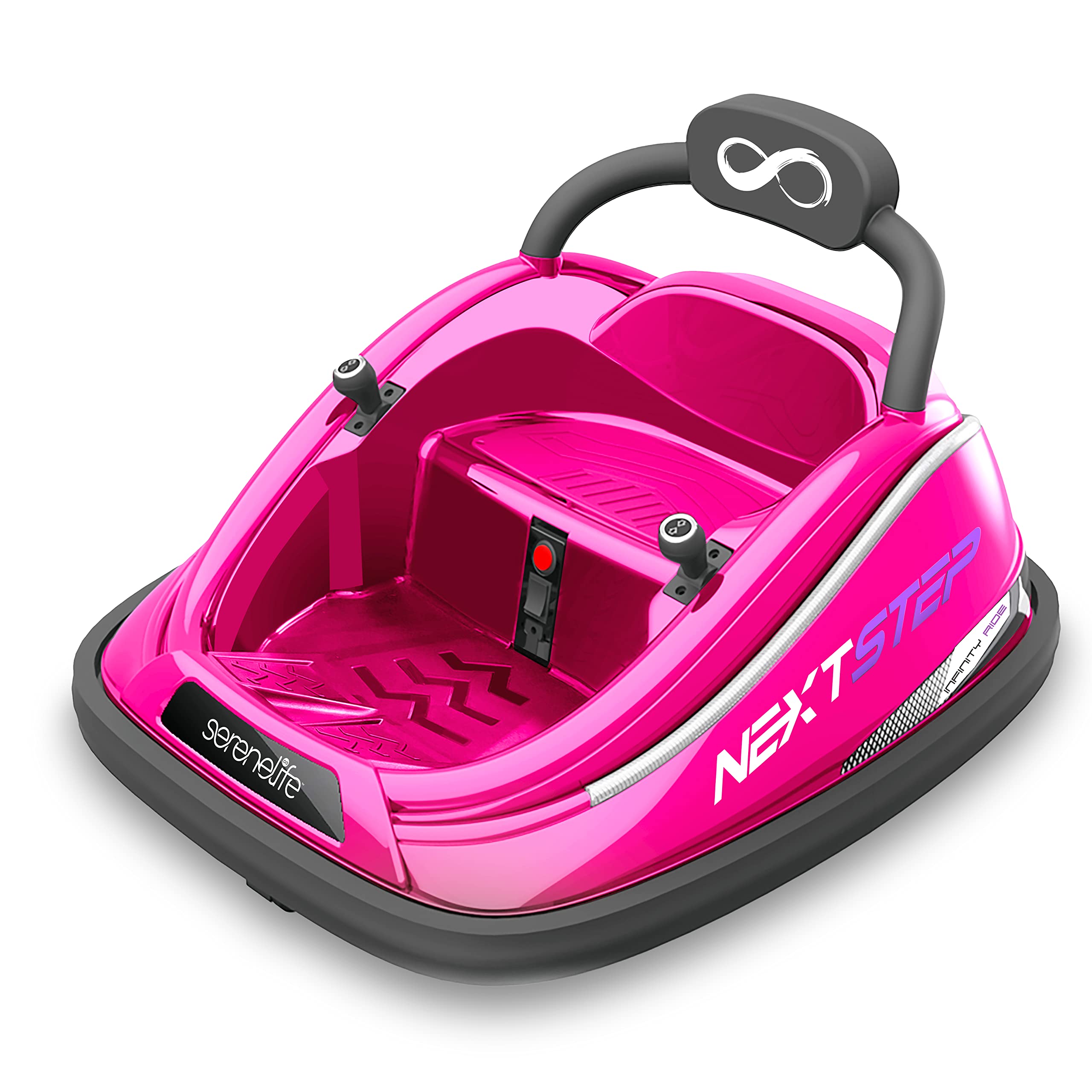 Jovial Electric Bumper Car for Kids - 12V Rechargeable Battery Powered Ride On Vehicle for Toddlers w/ 2 Driving Modes, Safety Belt, Remote Control, LED Lights, 360 Degree Spin, Dual Joystick