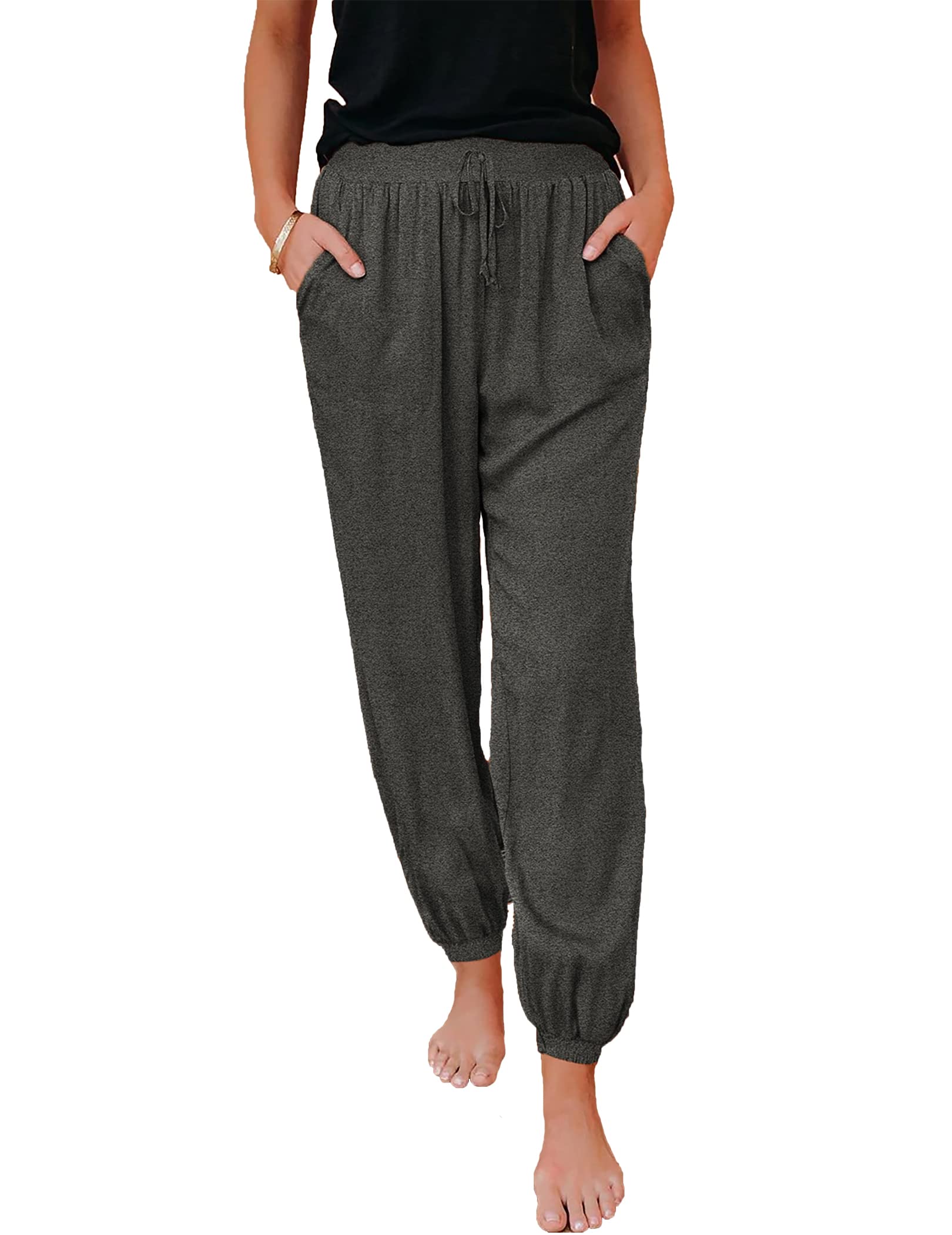 Ekouaer Women's Palazzo Pajama Pants Lounge Sleep Trousers