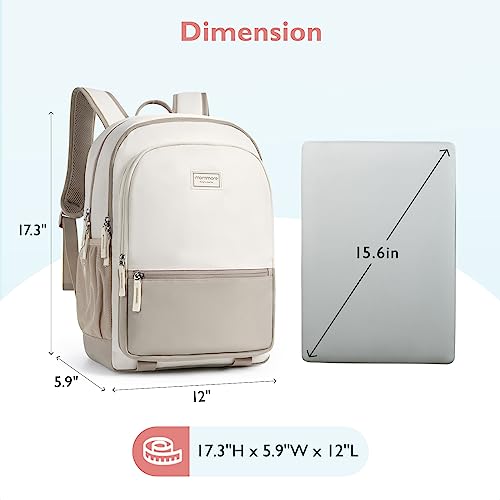mommore School Backpack 3 Large Compartments Work Bookbag Water Resistant Lightweight Backpacks Casual Travel Backpack