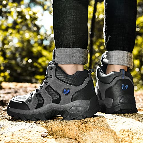 HARMOX Men's Women's Hiking Boot Comfortable Hiking Boots Men Grey