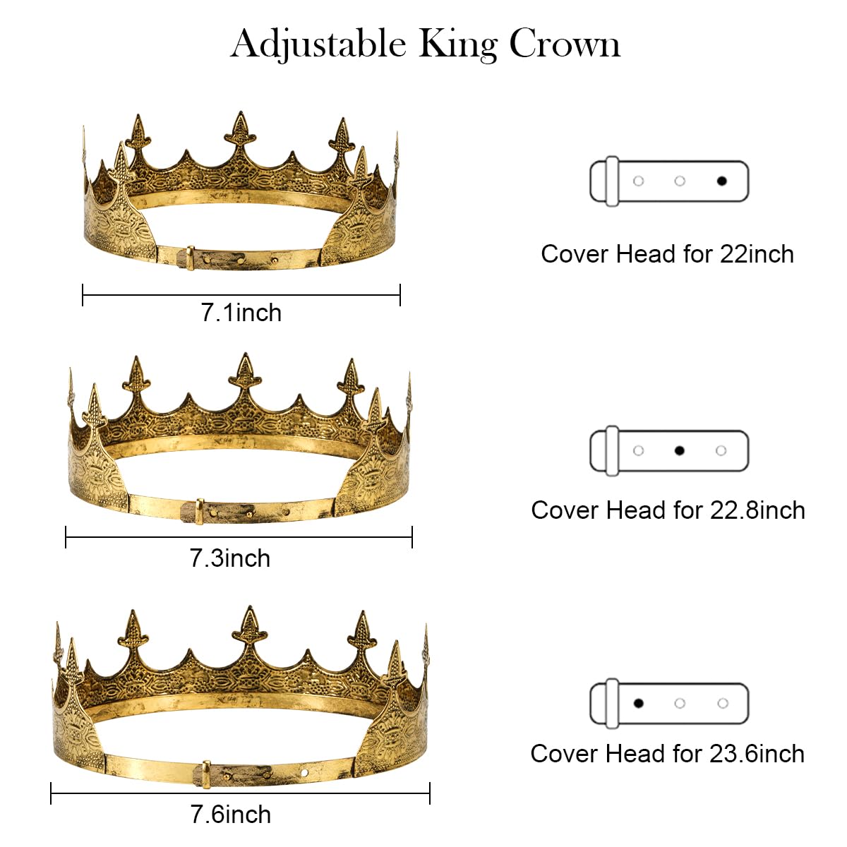TOBATOBA Birthday Crown and Sash, Party Prom Decorations for Men