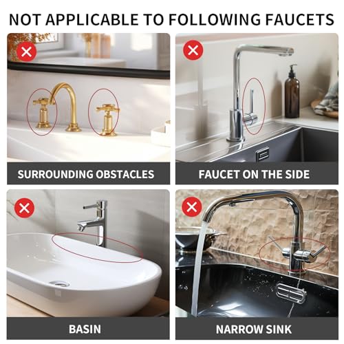 Kitchen Sink Splash Guard, Silicone Draining Mat Kitchen Faucet, 90° Foldable Design to Accommodate a Variety of Sink Countertops Black (17* 5.9)