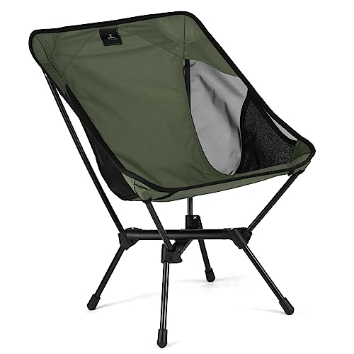 TOMSHOO Portable Camping Chairs Lightweight Folding Chair Outside, Compact Beach Chairs for Adults Adjustable Height Foldable Chair for Backpacking, Travel, Hiking, Fishing, Supports 350 Lbs