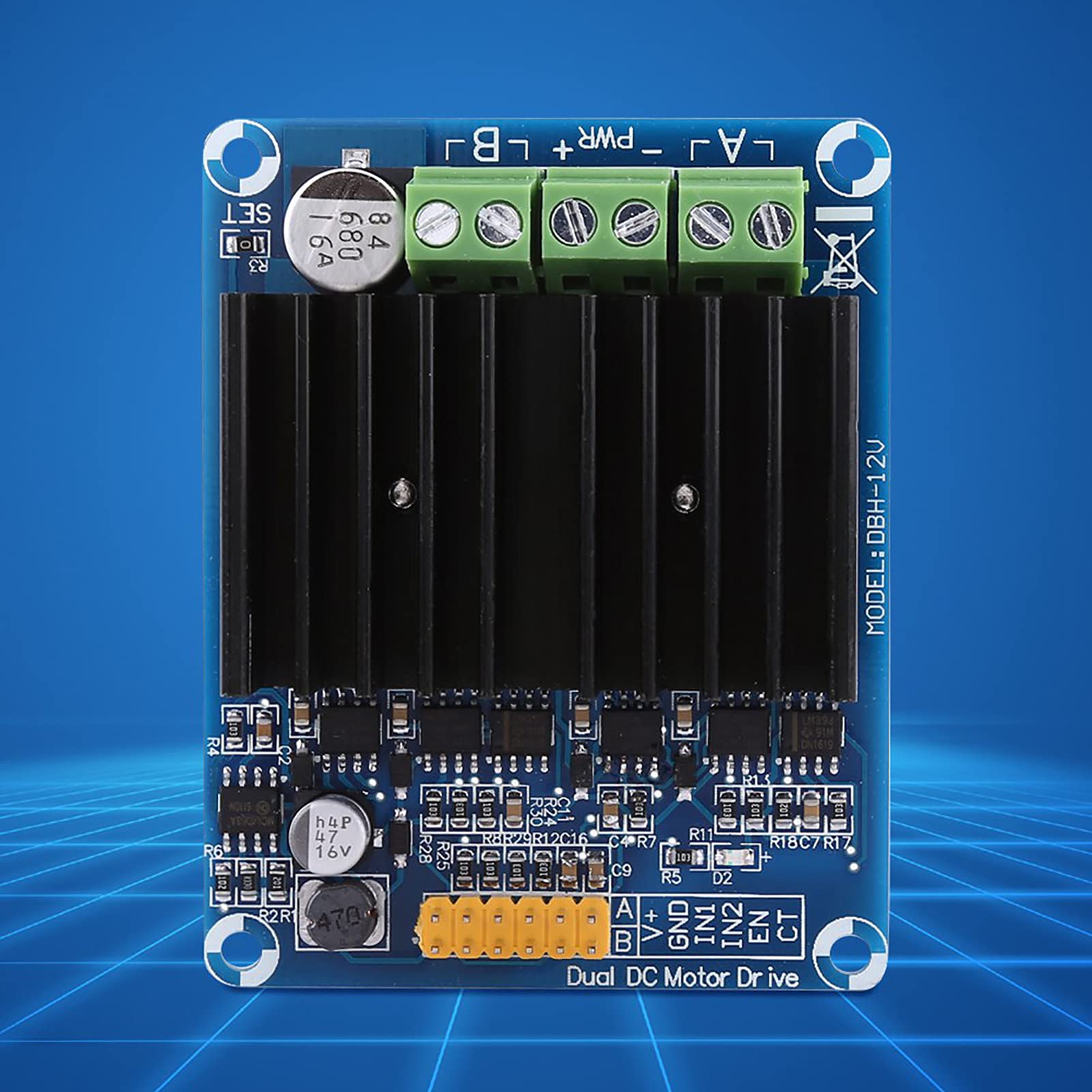 Motor Drive Controller, 1pc DC5-12V 0A-30A Dual Channel H Bridge Motor Driver Board Module for Arduino Smart Car Power
