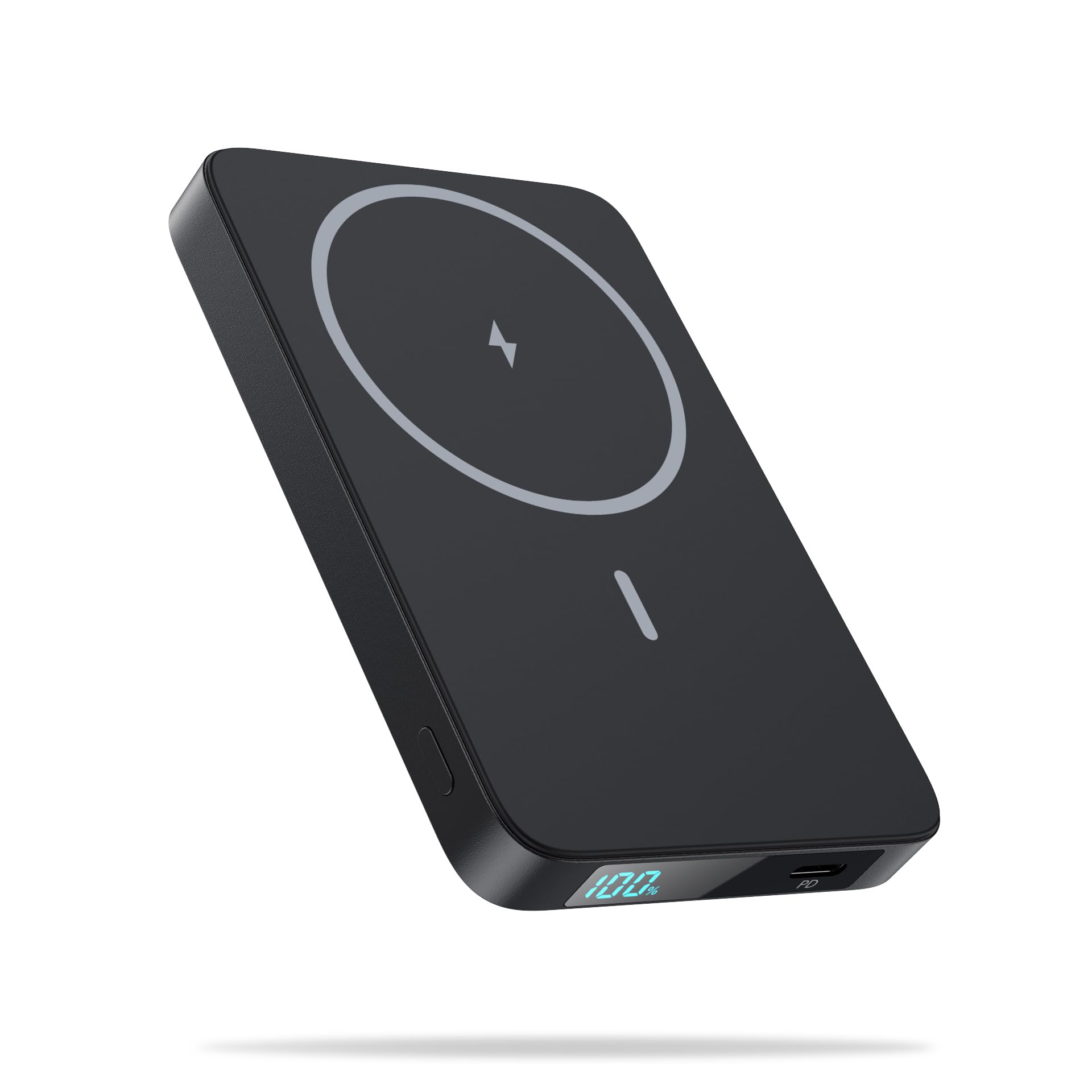 H H·E·T·P Magnetic Portable Charger Power Bank 5500mAh, Wireless Portable Charger with LCD Display, Battery Pack Compatible with iPhone 15/14/13/12 Series -Dark Green