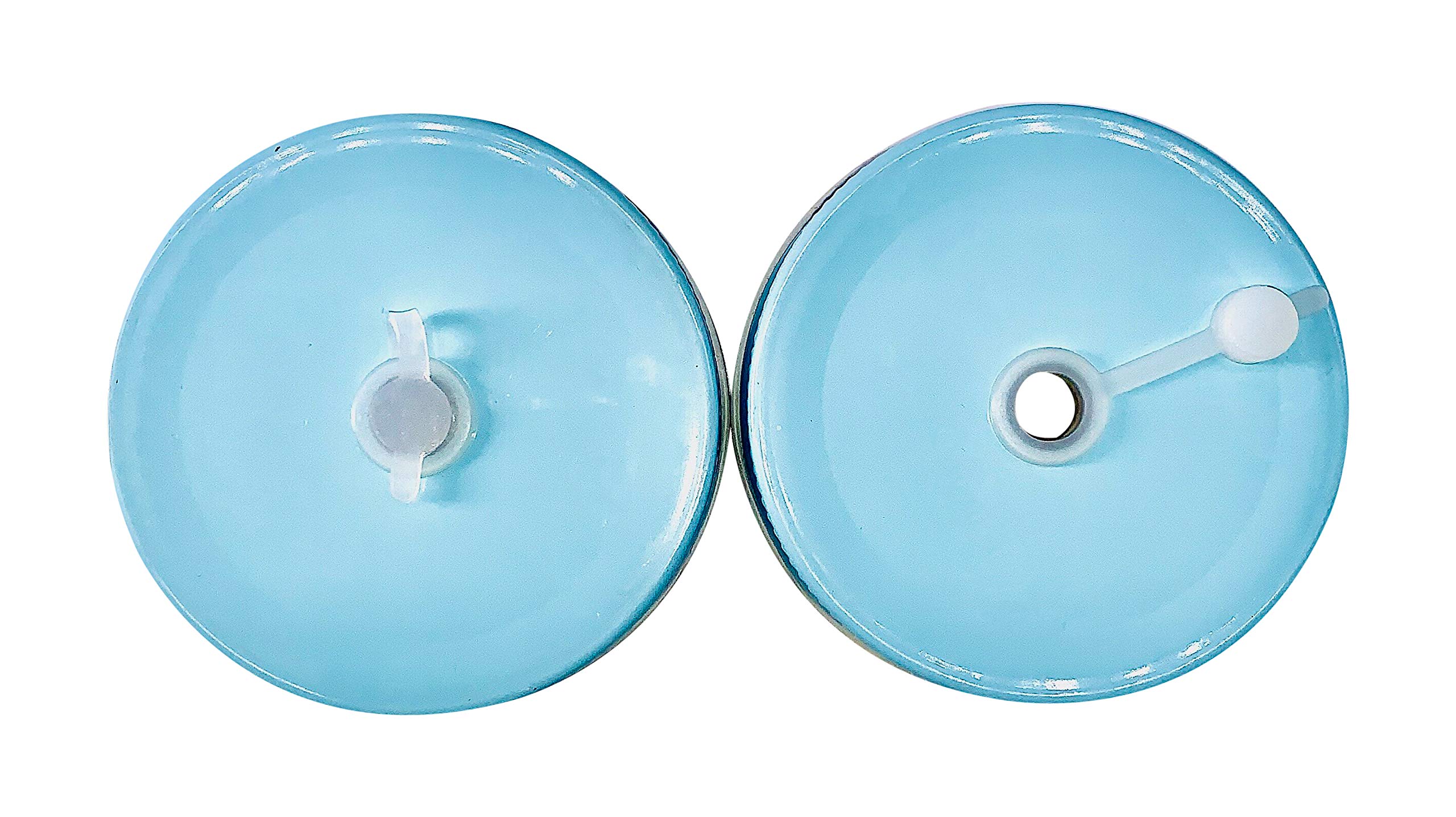 Home Suave Mason Jar Mugs with Handle, Regular Mouth Colorful Lids with 2 Reusable Stainless Steel Straw, Set of 2 (Light Blue), Kitchen GLASS 16 oz Jars,Refreshing Ice Cold Drink & Dishwasher Safe