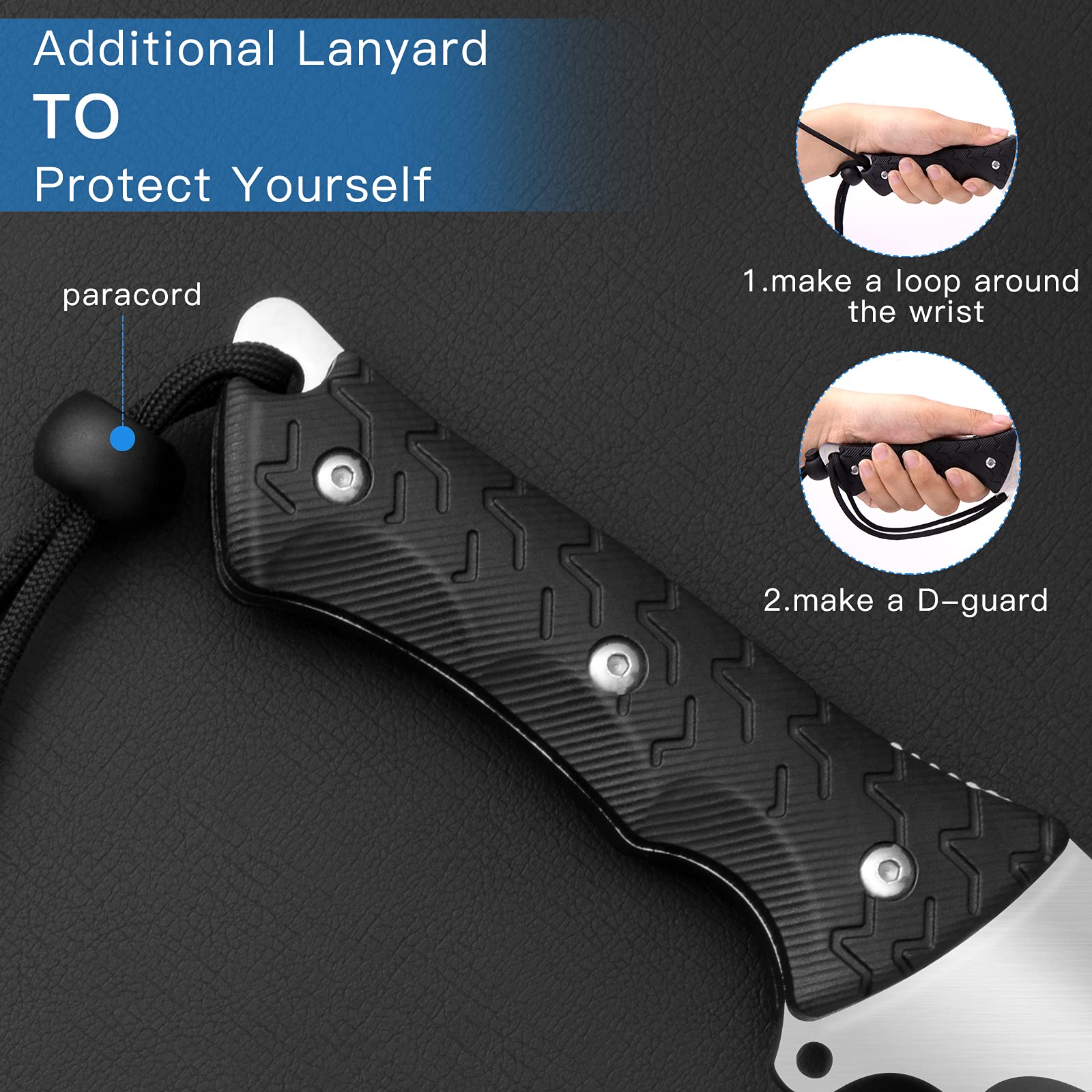 GVDV Full Tang Survival Knife with Decent Sheath - 11.8" Sturdiest Fixed Blade Knife with Paracord, Efficient Tactical Knife For Outdoors Hunting, Camping, Hiking, Gift Ideas for Dad Husband Men