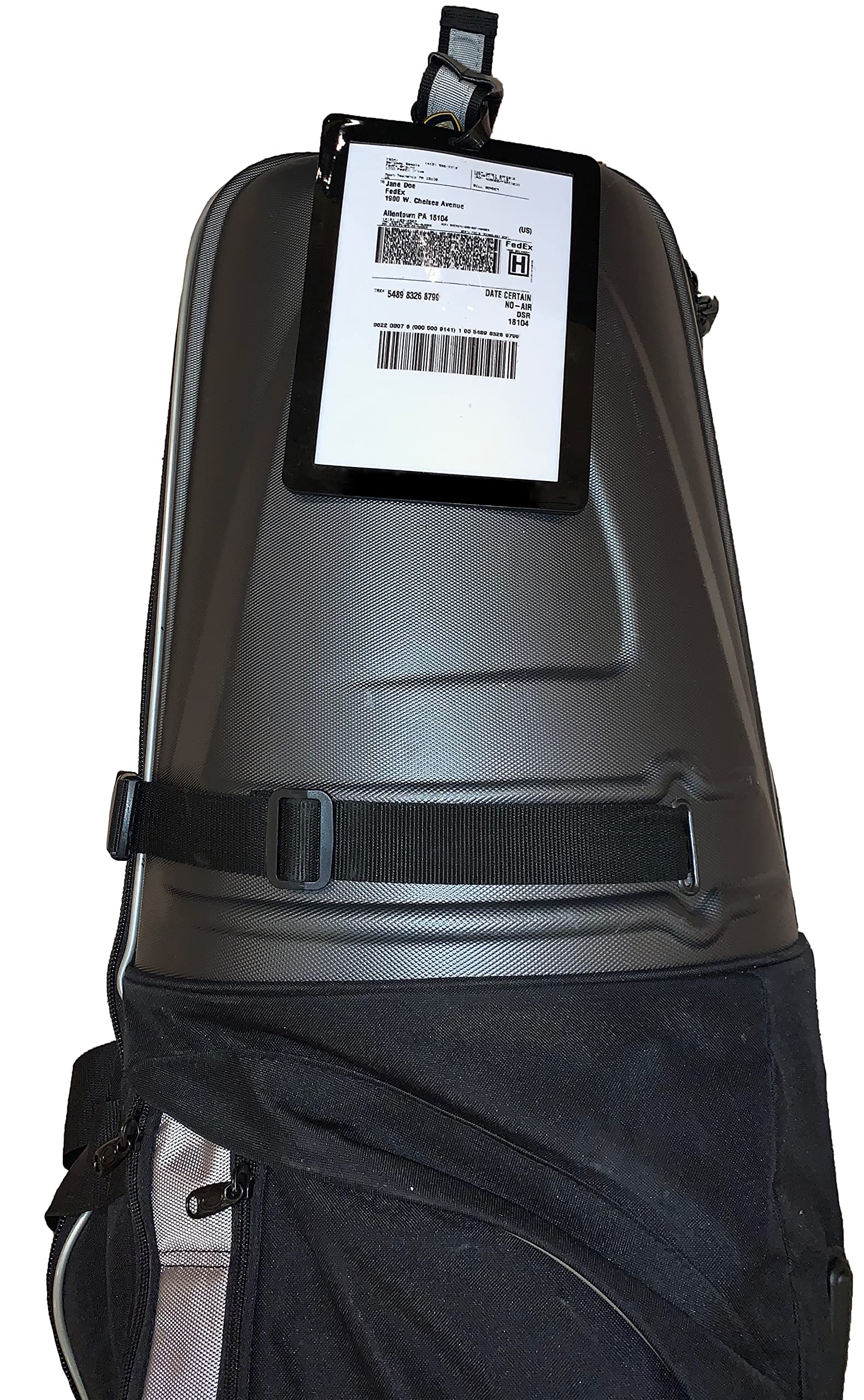 Extra Large Bag Tag (8.5" x 6") Shipping Label Holder for Golf and Luggage