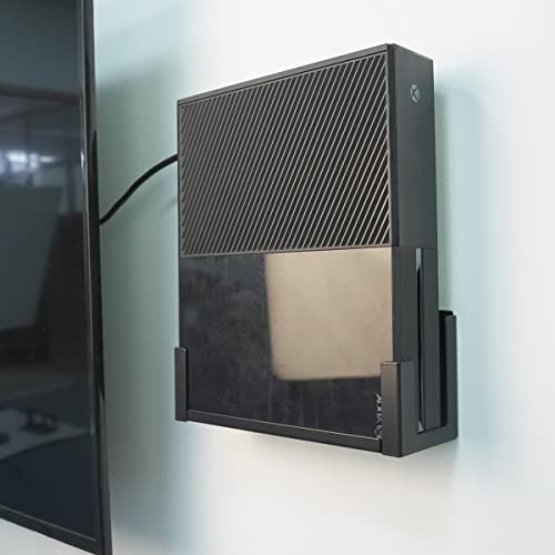 Monzlteck Wall Mount for Xbox One Original+Power Brick Mount,All Metal Vertical Hanging On Wall with Power Botton Left/Right