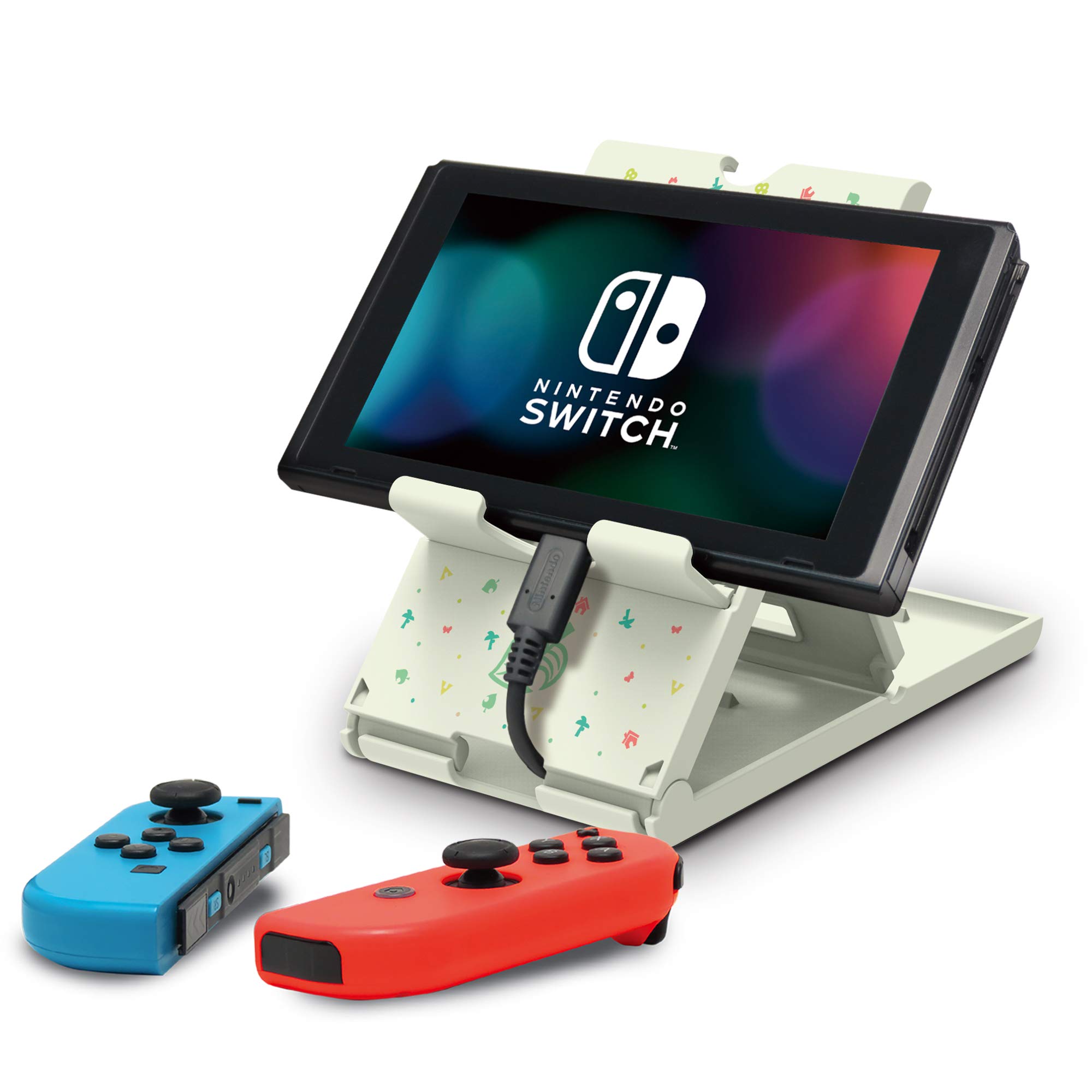 HORI Nintendo Play Stand (Animal Crossing) Compact Adjustable Gaming Stand & PowerA Joy-Con Comfort Grip for Nintendo Switch - Animal Crossing, Game Controller, Gamepad, Nintendo Switch Lite