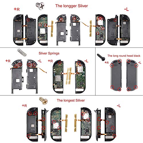 eXtremeRate DIY Replacement Shell Buttons for Nintendo Switch, Soft Touch Back Plate for Switch Console, Custom Housing Case with Full Set Buttons for Joycon Handheld Controller - Wood Grain