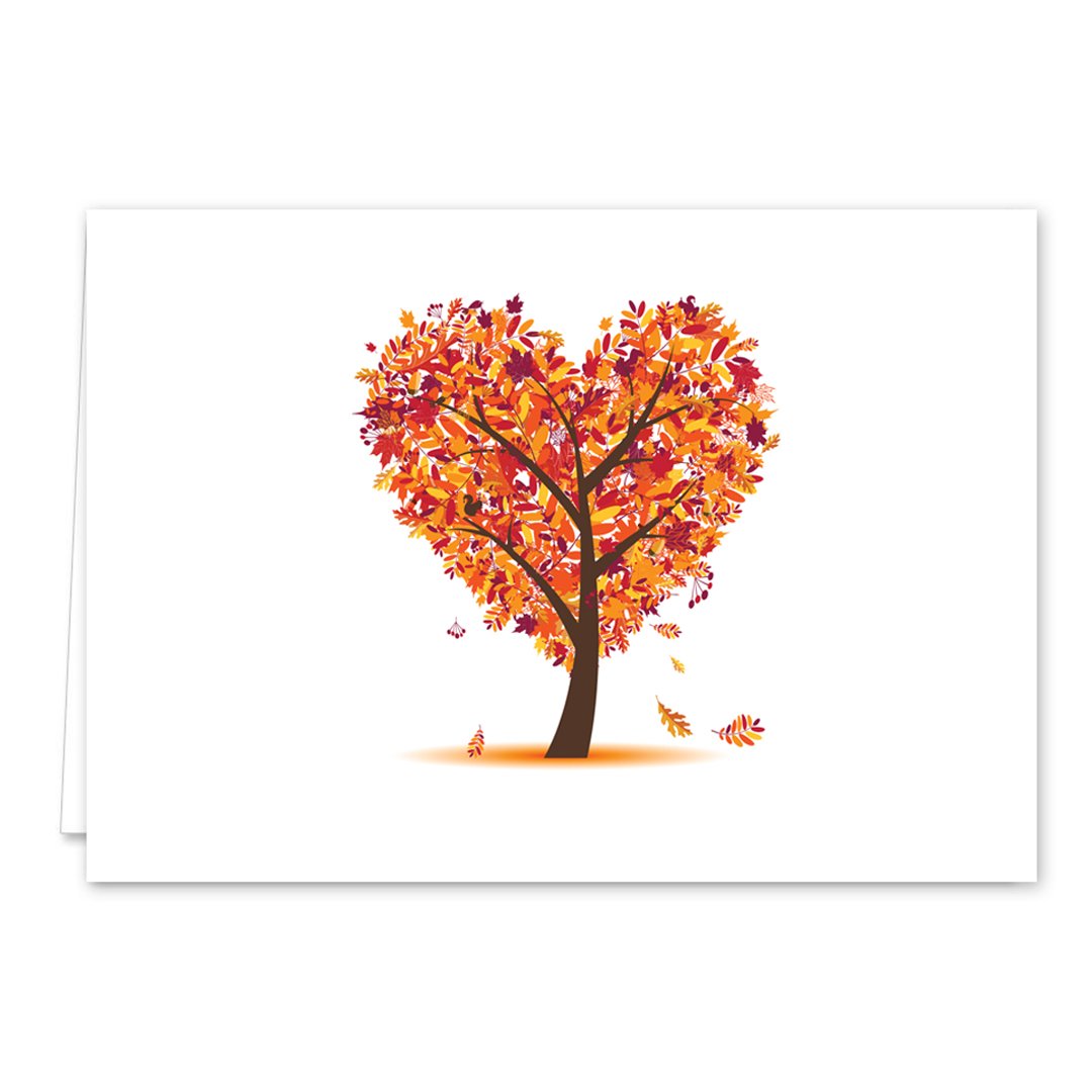 Seasons of Life Note Card Assortment Pack/Set Of 24 Greeting Cards And White Envelopes / 4 7/8" x 3 1/2" Cards Featuring 4 Seasonal Tree Designs