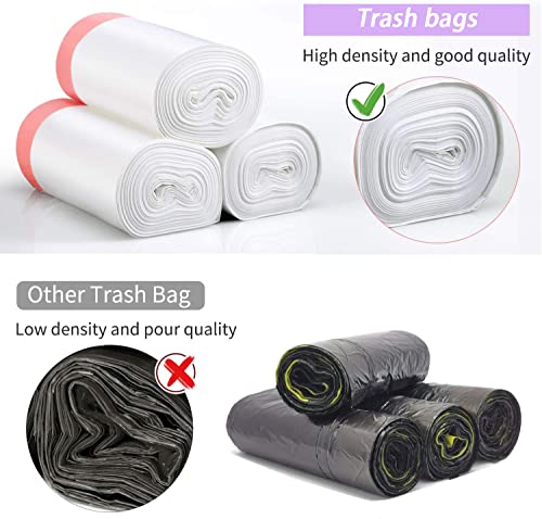 Small Trash Bag - 2.6 Drawstring Garbage Bags Bathroom Trash can Liners 10 Liters for Bedroom Bathroom Office Home 60 Counts