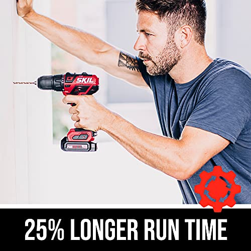 SKIL PWR CORE 12 Brushless 6-Tool Combo Kit, Included 4.0Ah Lithium Battery, 2.0Ah Lithium Battery and PWRJump Charger - CB7434-21