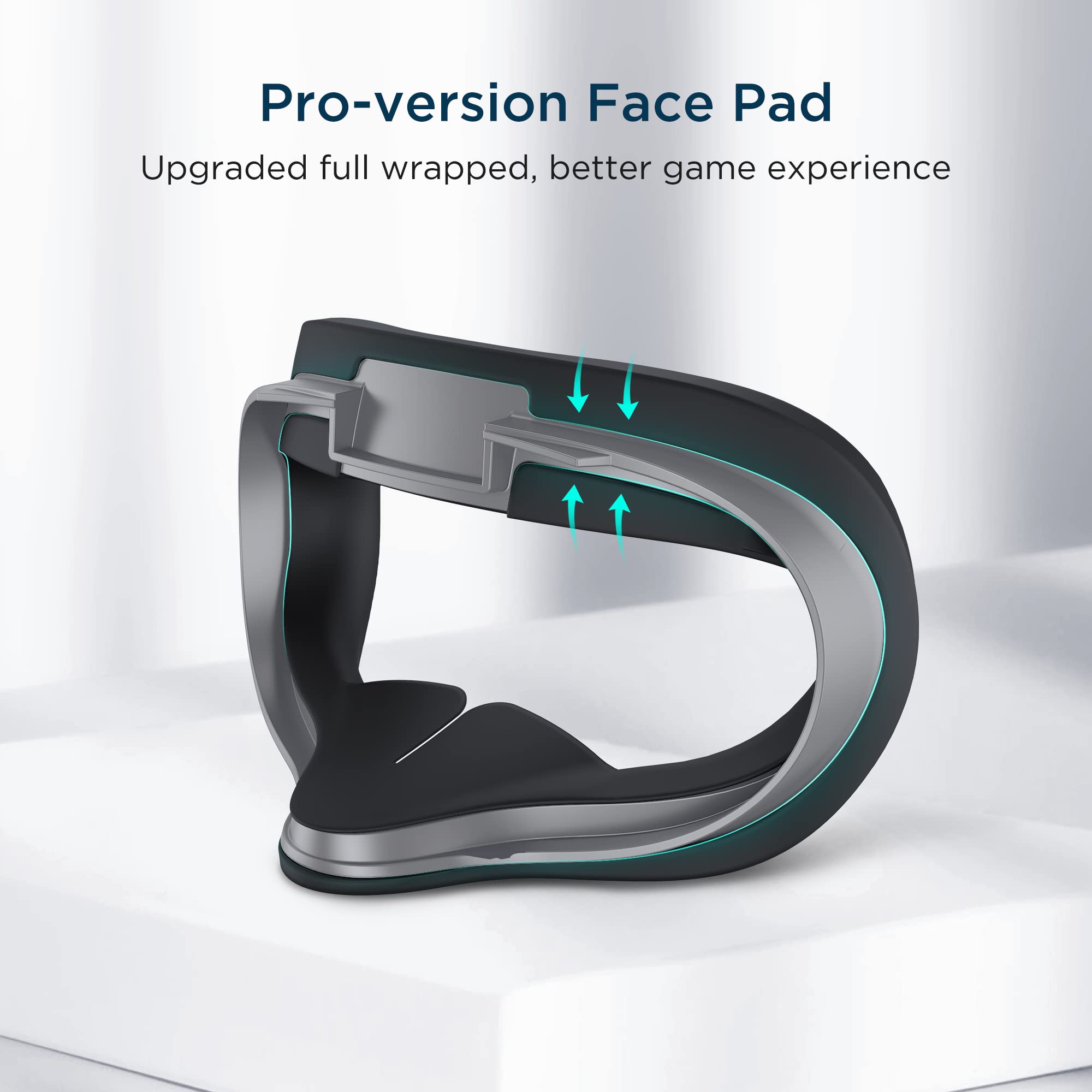 KIWI design Face Cushion Cover Pad with Lens Cover Compatible with Quest 2 Accessories(Black and Taro Purple)