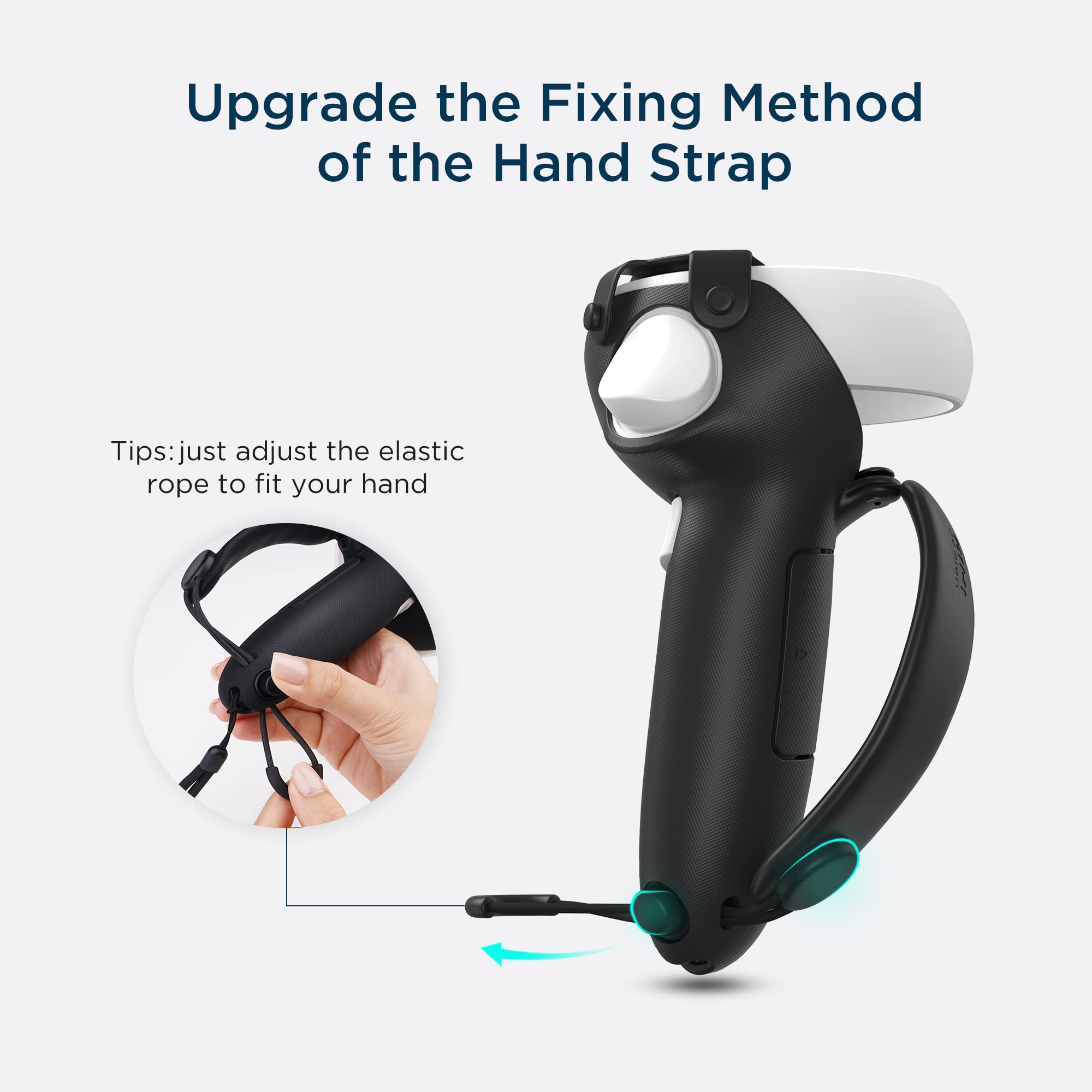 KIWI design Head Strap and Controller Grips Compatible with Quest 2 Accessories