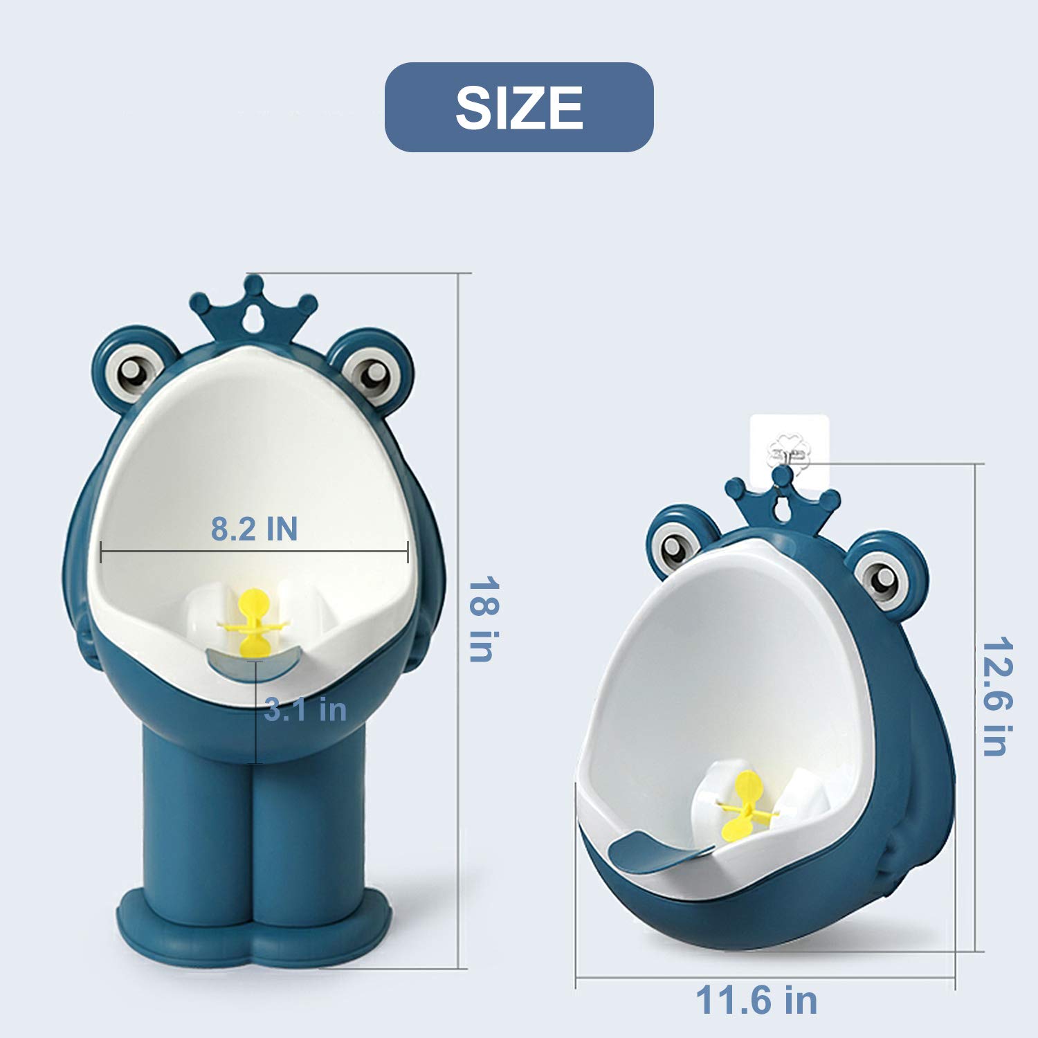 Hallo Potty Training Urinal Boy Urinal Kids Toddler Pee Trainer Bathroom Funny Baby Training Potties(DEEP Blue)