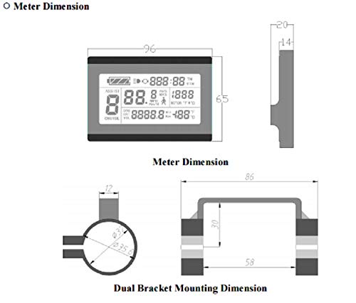 HALLOMOTOR 24V 36V 48V 750W 30A Sine Wave Controller Regenerative Electric Bike with KT LCD3 Display Reverse Function (36V 48V Universel)