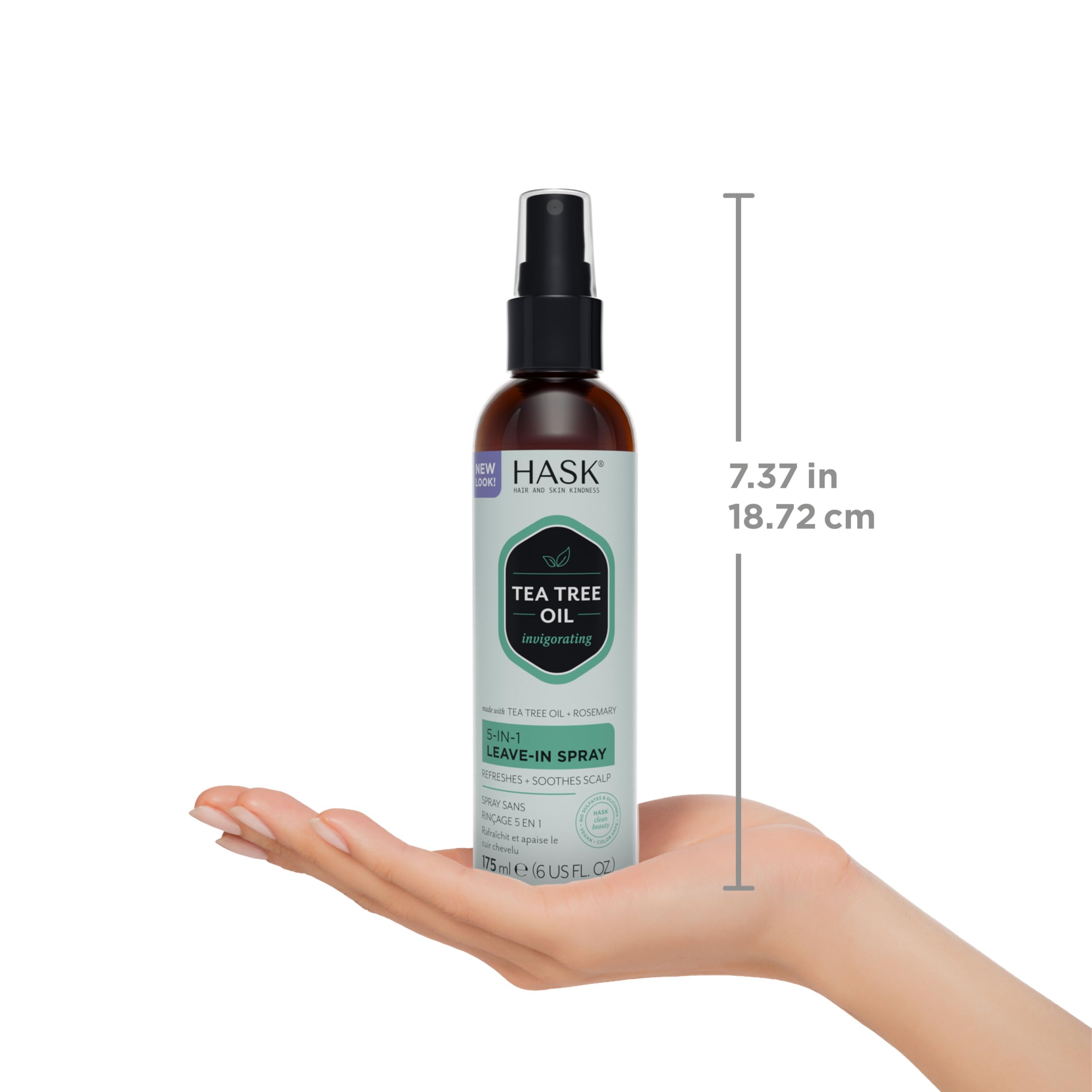 HASK Tea Tree Back to School Pack: Tea Tree Oil & Rosemary Shampoo and Conditioners and a 2-pack of 5-in-1 Leave In Conditioner Sprays