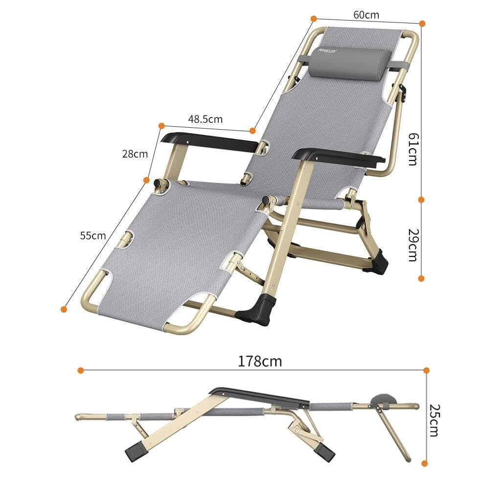 QYMLSH Lay Flat Beach Chair Sun Lounger Folding Zero Gravity Armchair Chairs Outdoor Adjustable Tanning Recliner Lounge Chairs for Deck Patio Beach Yard Sturdy Max Load 150KG with Adjustable Backrest