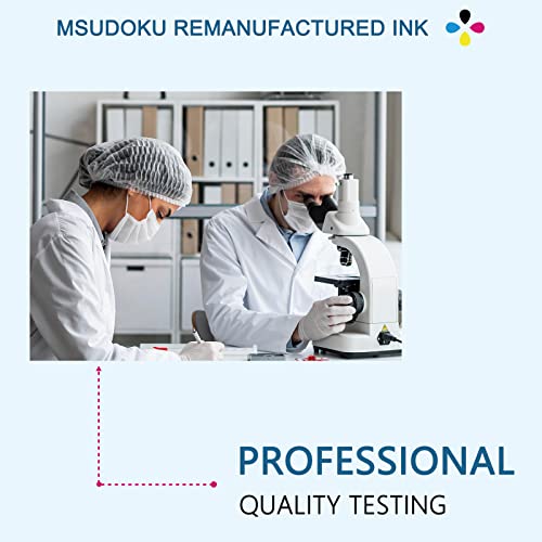 Msudoku 802XL Ink Cartridges Remanufactured Replacement for Epson 802 Ink Cartridges Combo Pack 802XL T802XL T802 Use with Workforce Pro WF-4730 WF-4740 WF-4734 Printers(4 Pack)