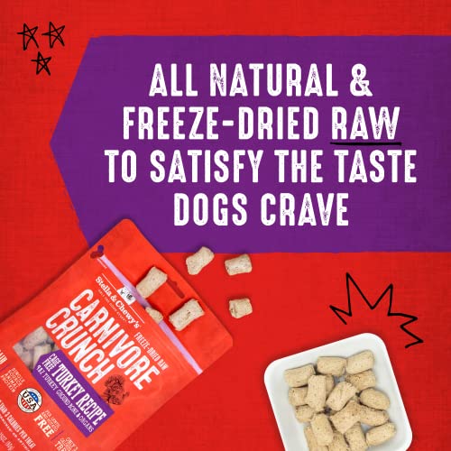 Stella & Chewy's Freeze-Dried Raw Carnivore Crunch Cage-Free Turkey Recipe Dog Treats – 3.25 oz. Bag