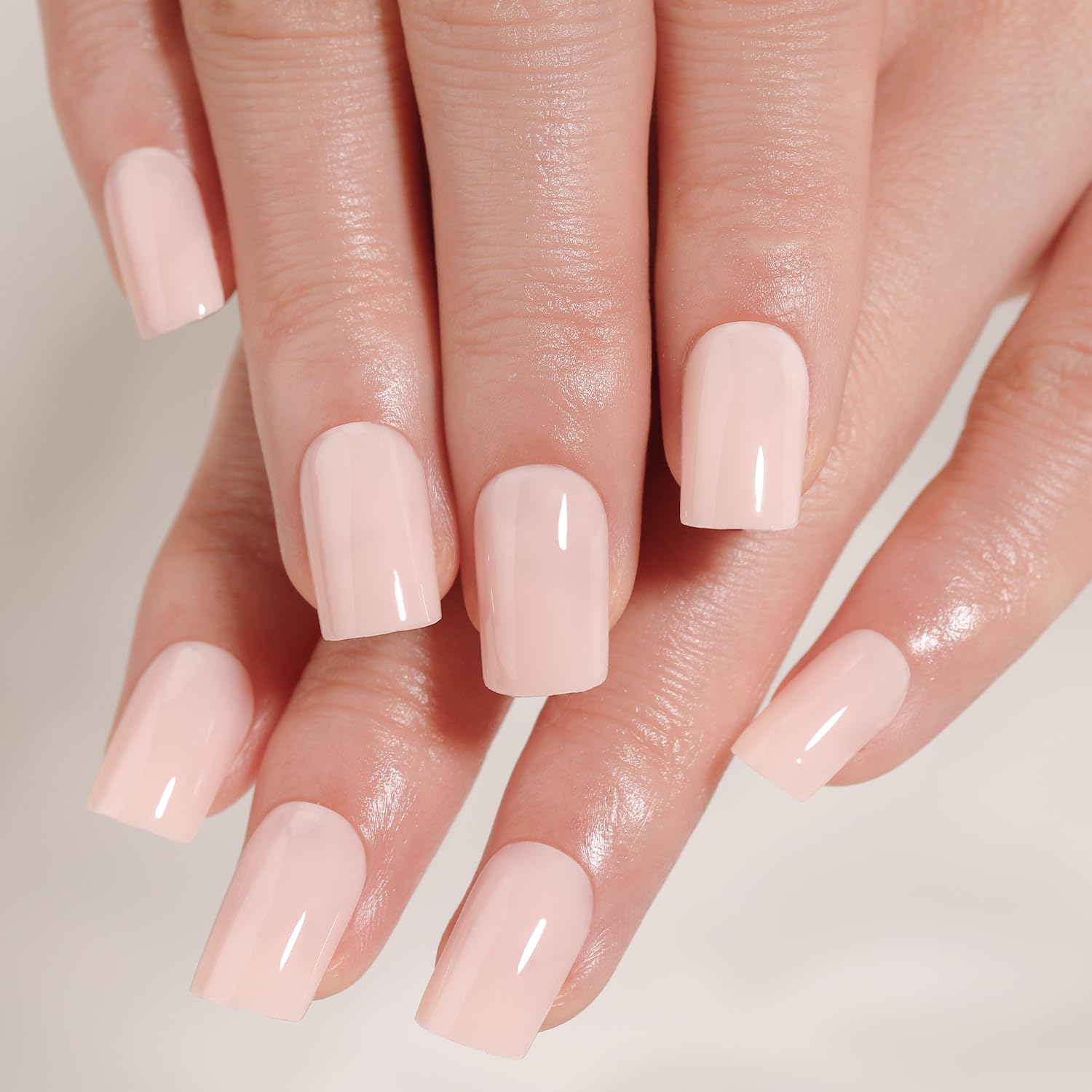 Extra Short Press on Nails,BettyCora Square Round 24 PCS Fake False Nail Tips Nail Kit with Nail Glue,Nail File,Prep Pad,Brown Tan