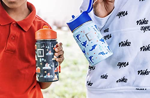 Iron Flask Kids Water Bottle Spring Bundle with Silicone Boot, Spring Kids Gift, Insulated, Cute, Durable, Fun - Construction 14oz