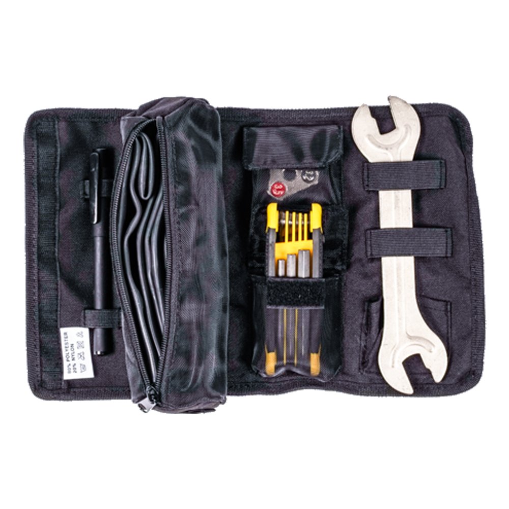dom Monkii Wedge V - Water Repellent Bike Frame Tool Bag for Cycling, Black